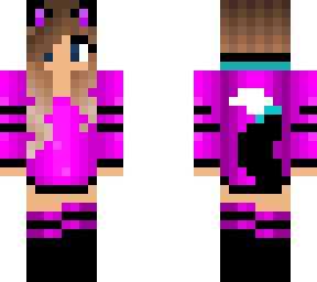Pink werewolf girl edit | Minecraft Skin
