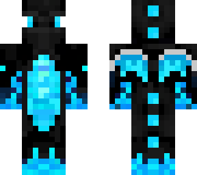 Black Dragon with Blue Flames #3 | Minecraft Skin