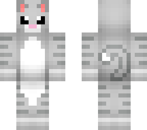 Cute grey cat | Minecraft Skin