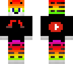 Rainbow Fox in cool YT Jack | Minecraft Skin