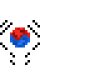 South Korea flag pixel art | Minecraft Skin