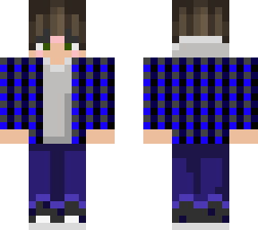 blue flannel boy | Minecraft Skin