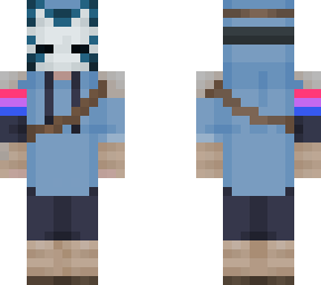 Blue kitsune bi | Minecraft Skin