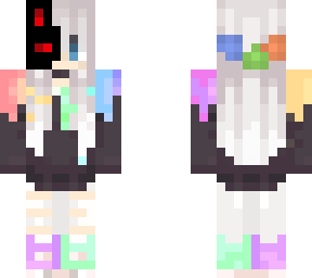 ! Corrupted Bunny Rainbow Girl ! | Minecraft Skin
