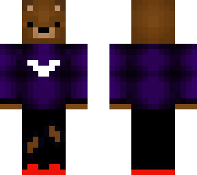 Bear with Red Shoes | Minecraft Skin