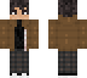 Curly hair boy with comfy jacket | Minecraft Skin