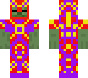 Zombie with ruby armor | Minecraft Skin
