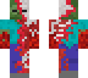 zombie with bones and blood | Minecraft Skin