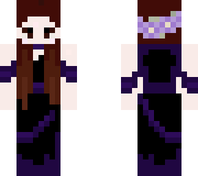 black and purple wedding dress | Minecraft Skin