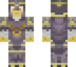 Netherite armor with gold ward armor trims | Minecraft Skin