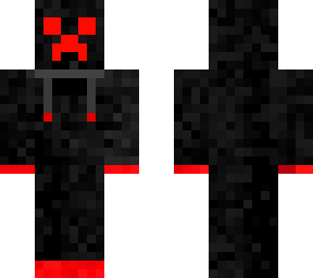 black and red creeper | Minecraft Skin