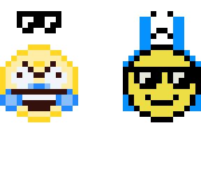 Pixelated emoji memes(slim size) | Minecraft Skin