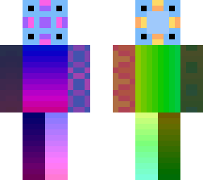 rainbow gradient abomination | Minecraft Skin