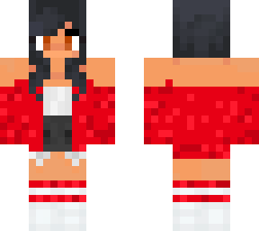 Aphmau wearing red with a head band | Minecraft Skin