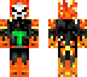 Burning Skull | Minecraft Skin