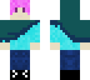 Magenta haired enby | Minecraft Skin