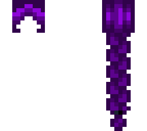 Purple locks - braid// Hair Base | Minecraft Skin