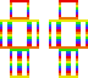 Rainbow outline | Minecraft Skin