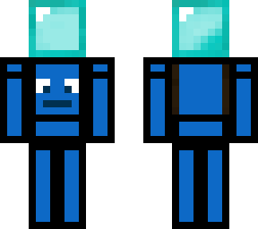 The blue cube skin greedy edition | Minecraft Skin