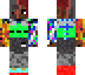 travis scott green and red hair {potatochip9500 | Minecraft Skin