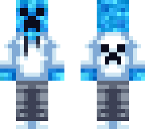 Minecraft Blue Creeper Skin