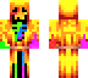 Glowing Rainbow Dreadlord | Minecraft Skin