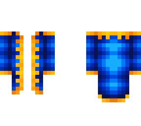 OB - Pirate Captain Blue & Gold Cloak | Minecraft Skin