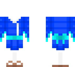 Skirt Kimono | OB (Blue & Cyan) | Minecraft Skin