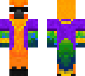 Purple Jacket Parrot (Reskin) | Minecraft Skin