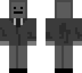 Baggy Greyscale Suit | Minecraft Skin