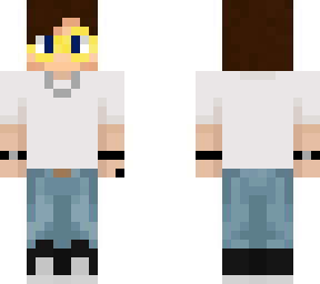 myself in light blue jeans and white top | Minecraft Skin