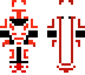 red and white warrior | Minecraft Skin