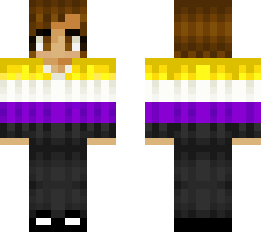 nonbinary pride flag sweater | Minecraft Skin