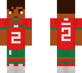 Achraf Hakimi - Morocco kit 2022 World Cup | Minecraft Skin