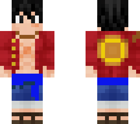 luffy with han****s rib | Minecraft Skin