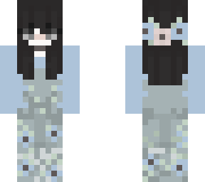 light blue girl | Minecraft Skins