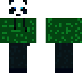 Panda Green Hoodie | Minecraft Skin