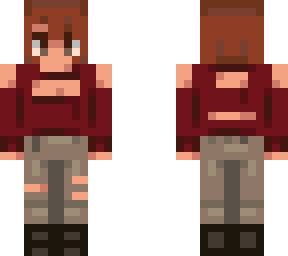 Ripped crimson | Minecraft Skin
