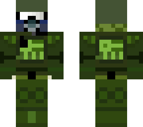 Military Skin With Gas Mask | Minecraft Skin