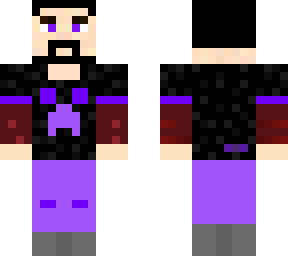 (fixed) Purple crazy ender Creeper Gamer | Minecraft Skin