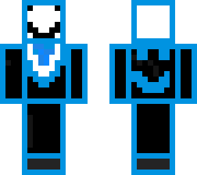 blocky blue fancy smile | Minecraft Skin