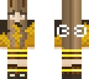 Cute girl - honey bee 3 | Minecraft Skin
