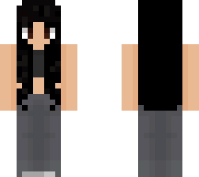 girl with long black hair | Minecraft Skin