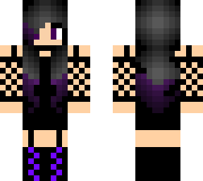 Gothic girl with dyed purple hair | Minecraft Skin
