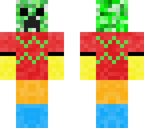 rainbow creeper | Minecraft Skin