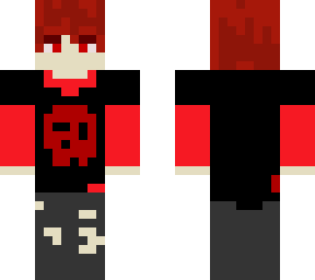 Red emo boy skin | Minecraft Skin