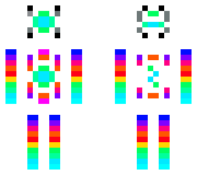 RGB IO white mode | Minecraft Skin