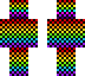 Cool Neon Rainbow Dude | Minecraft Skin