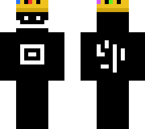 black skin with crown | Minecraft Skins