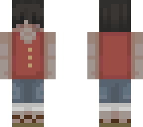 Pre Timeskip greasy Luffy | Minecraft Skin